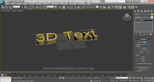 V3N0M's - 2D and 3D art: 3D Text Simple Rendering