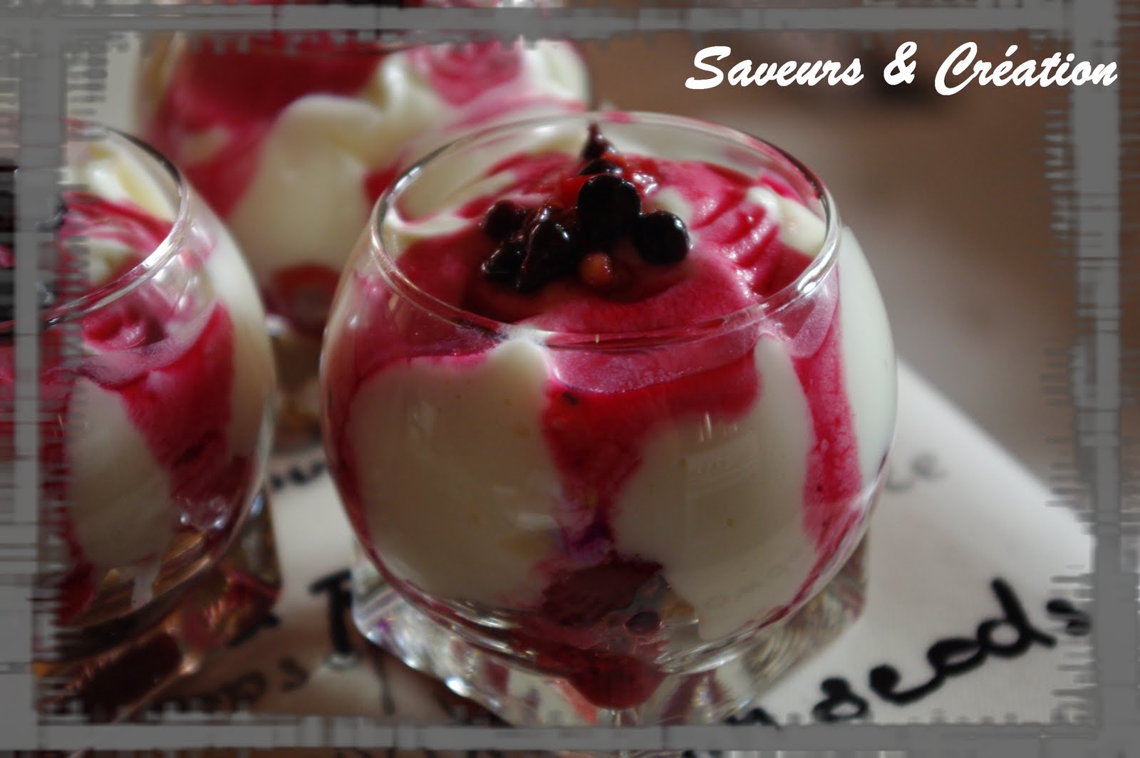 Saveurs & Création: Mousse au chocolat blanc croustillante et poêlée de ...