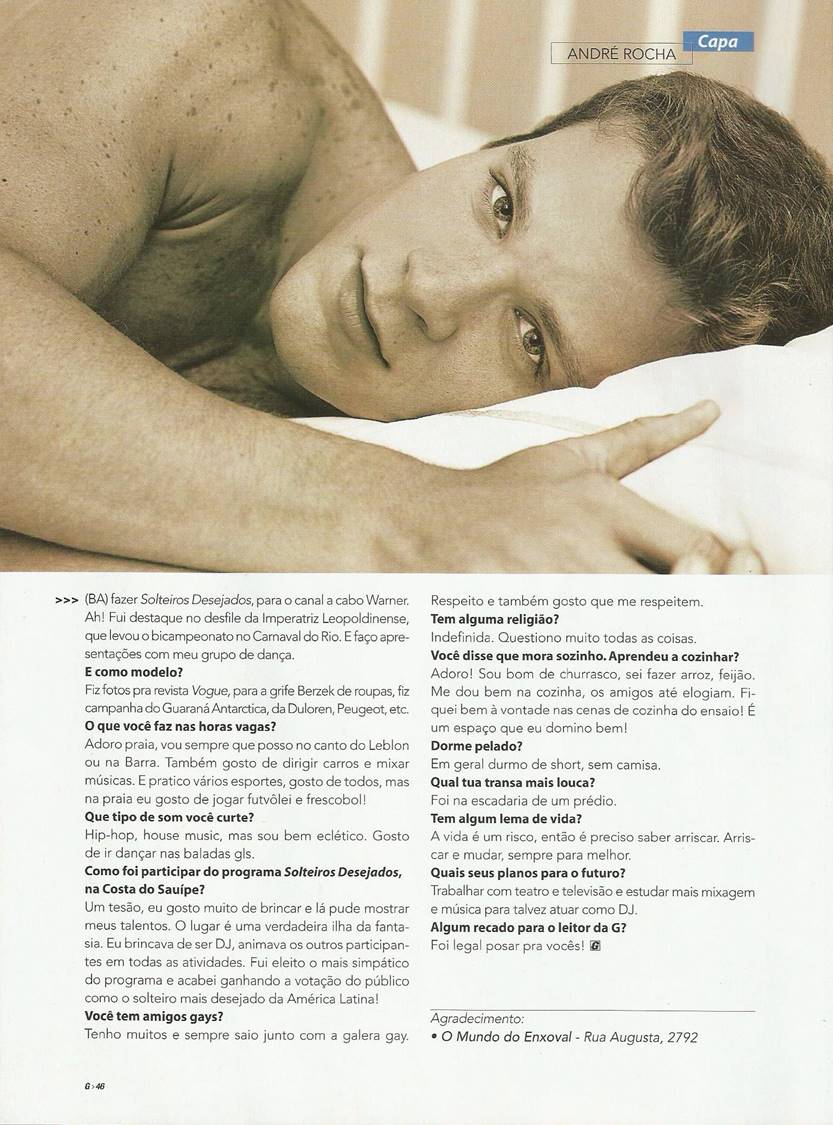 Gatos da G Magazine: André Rocha
