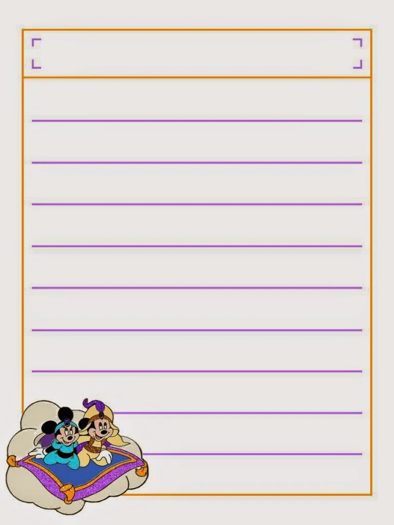 Mickey and Minnie Free Printable Notebook. - Oh My Fiesta! in english