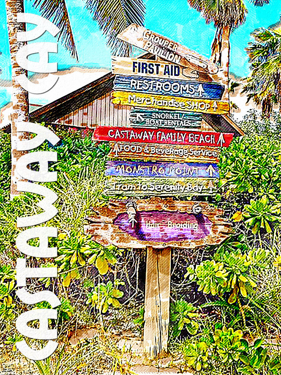 "Castaway Cay Sign Posts" Disney Cruise Inspired Project Life Style 3x4 ...