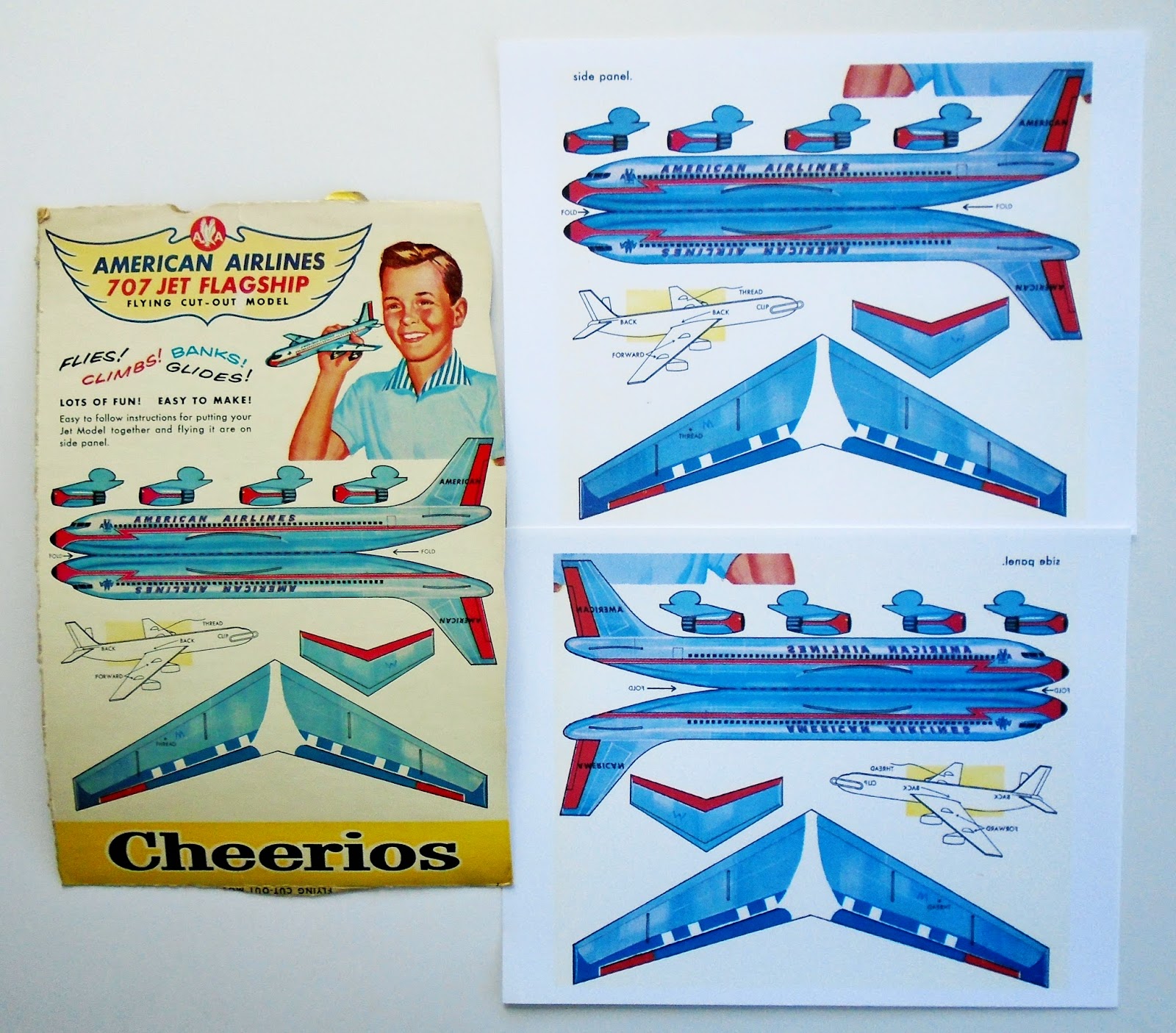 Toys and Stuff: Cheerios Paper Boeing 707 Cereal Premium - Pt 1