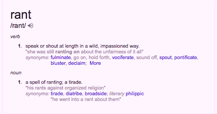 Bilgrimage: The Rant and Its Shortcomings As a Method of Moral Decision ...