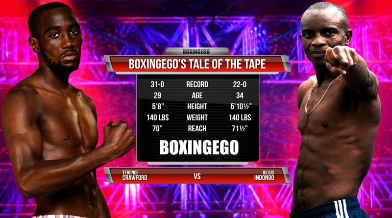 Terence Crawford Vs Julius Indongo - August 19 2017 - TV NYOTO