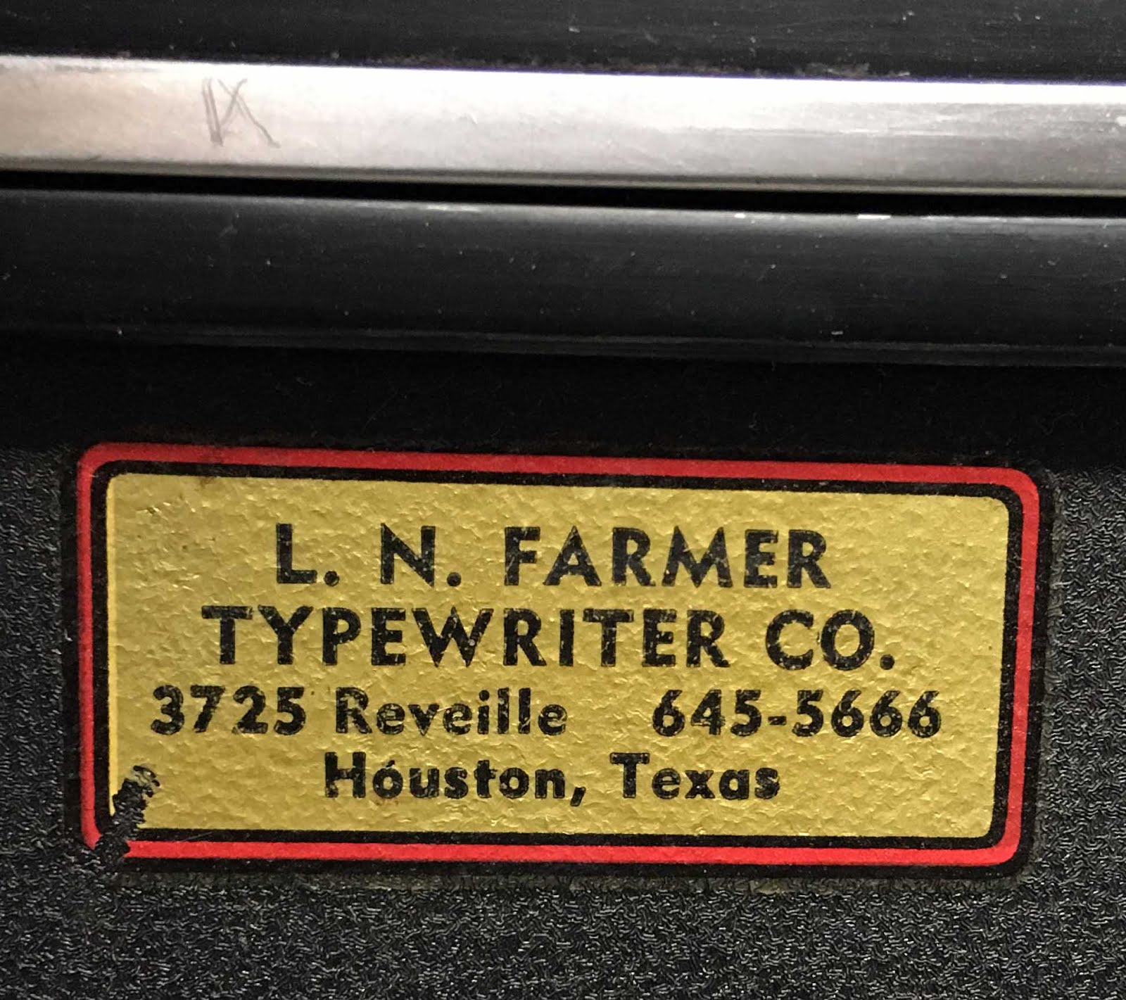 A shiny label for Urban Legend Typewriters/ /THE TYPEWRITER REVOLUTION