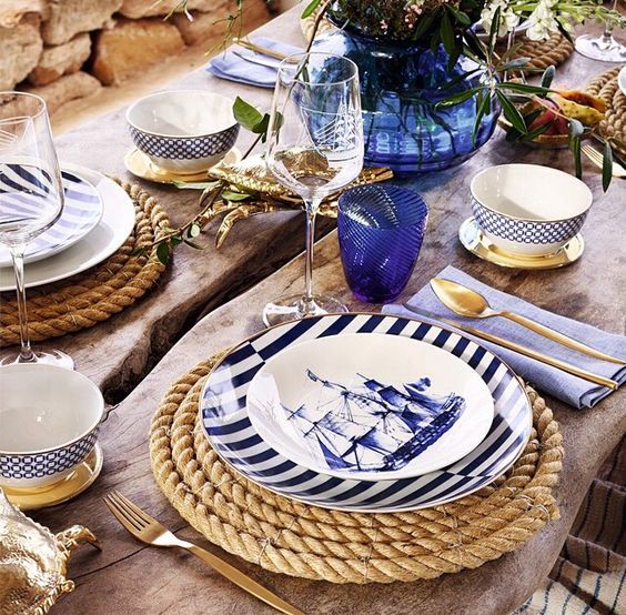 Nautical Table Settings & Masalarda Denizci Teması - USTA GİREMEZ