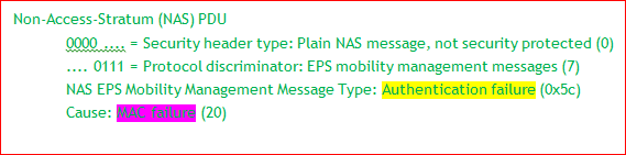 How LTE Stuff Works?: LTE: Authentication Failure
