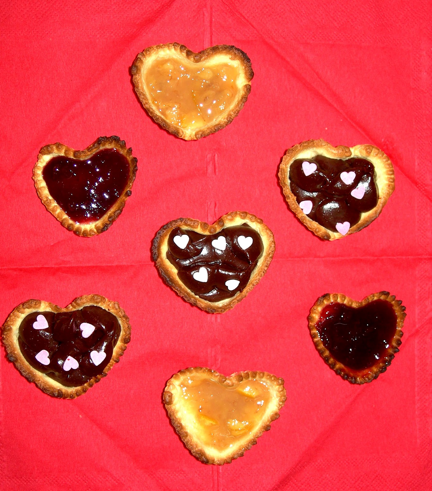 Cuoricini di cioccolato (corazones de chocolate) - Magdalenas de Chocolate