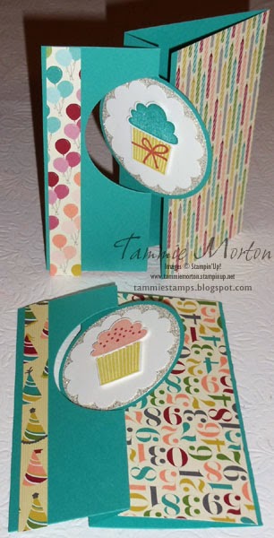 Tammie Stamps: Thinlits Flip-Flop Cupcake Birthday card