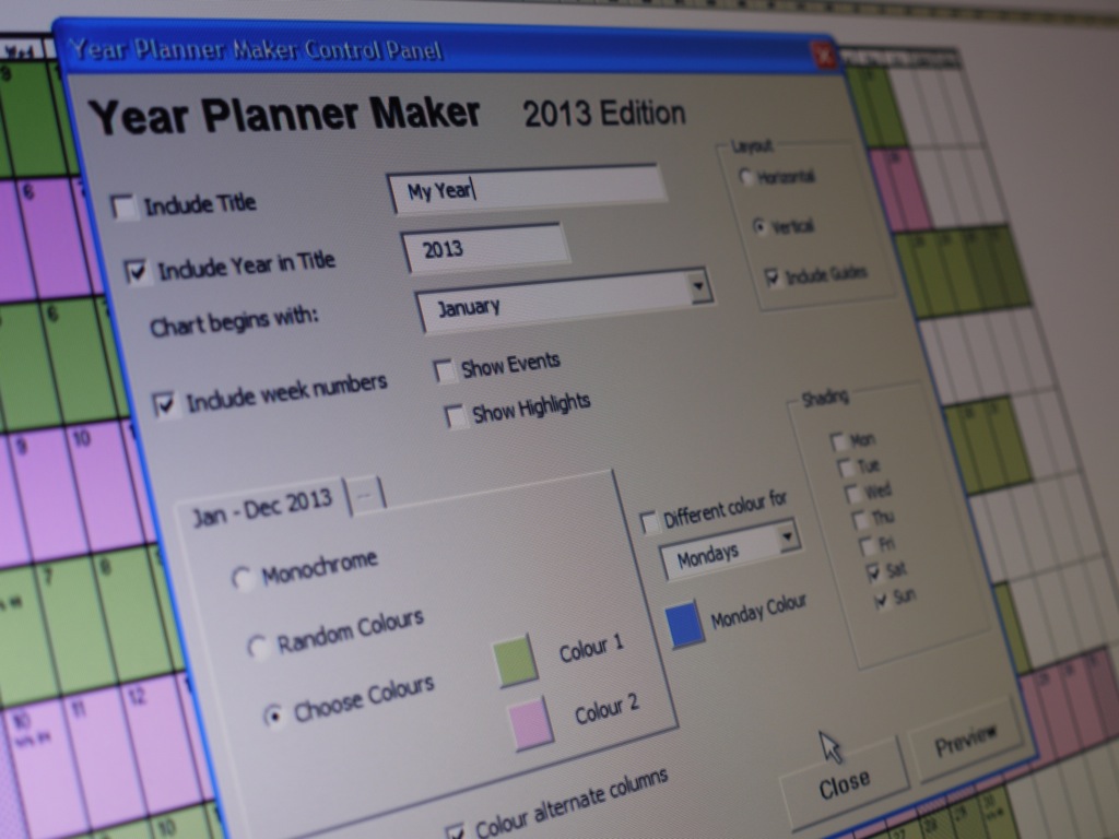 My Gadget Life: Excel Year Planner Maker