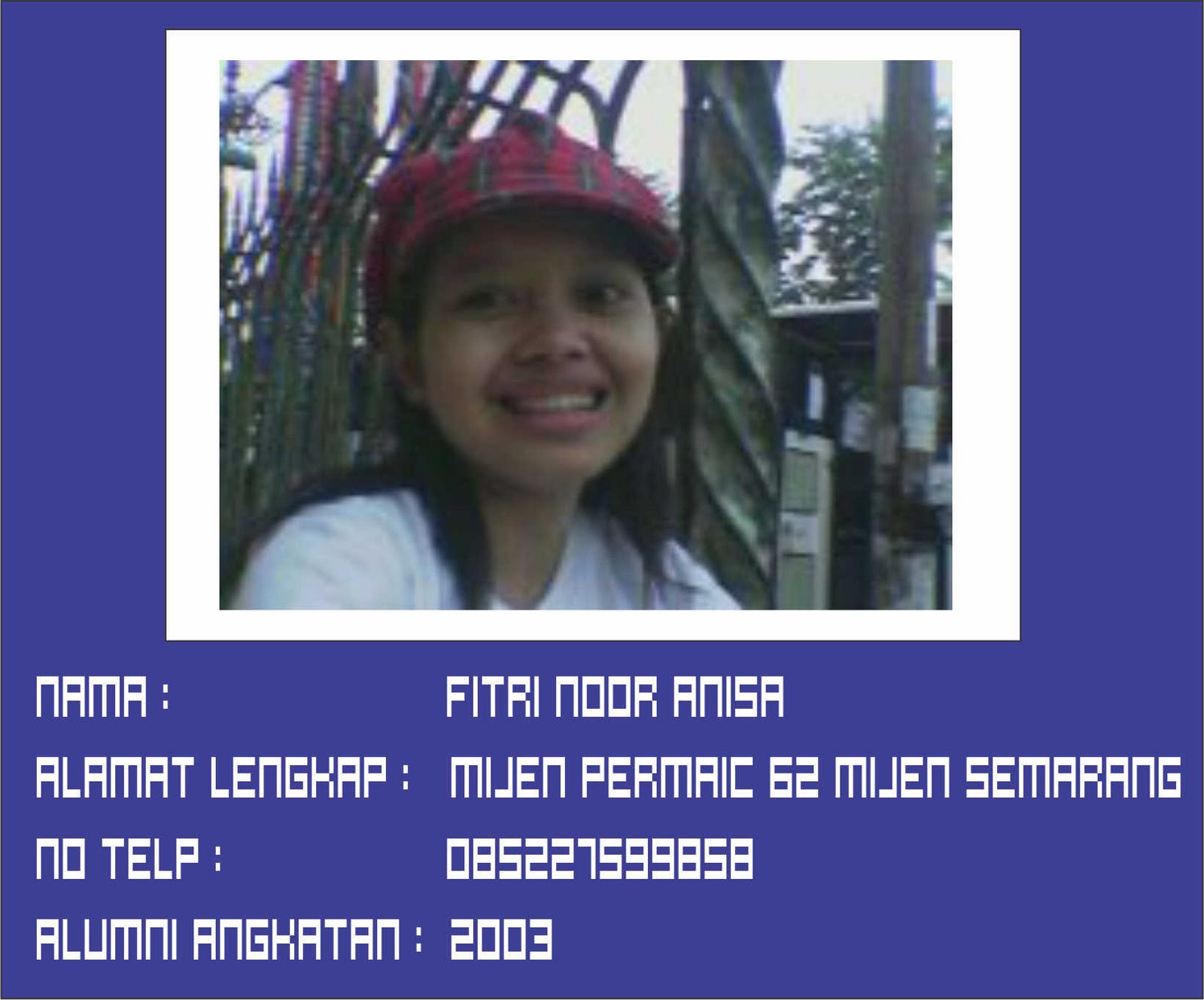 ALUMNI SMP 23 THN 2003: DATA ANGGOTA