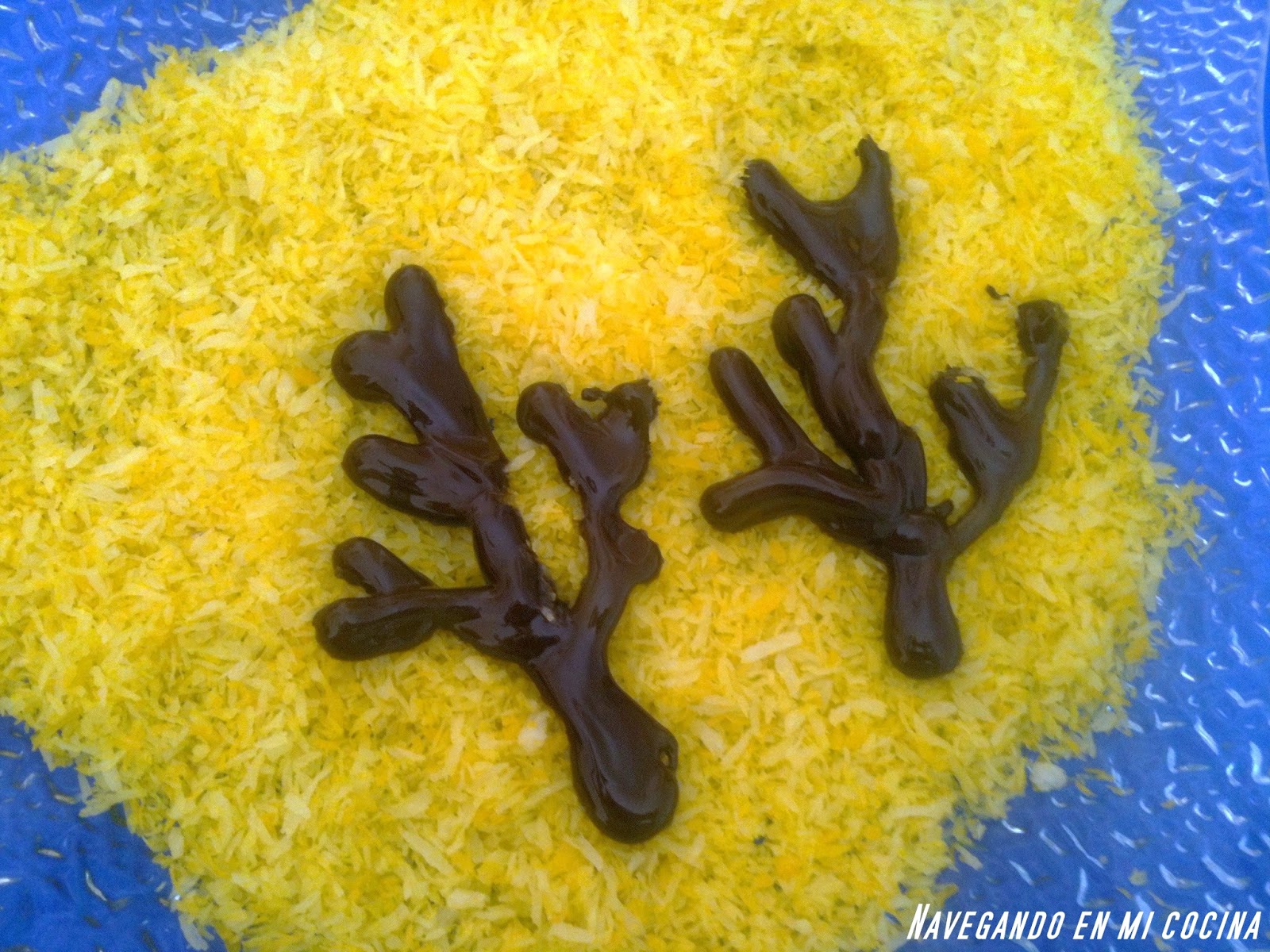 Navegando en mi Cocina: CORAL DOS CHOCOLATES CON COCO DE COLORES