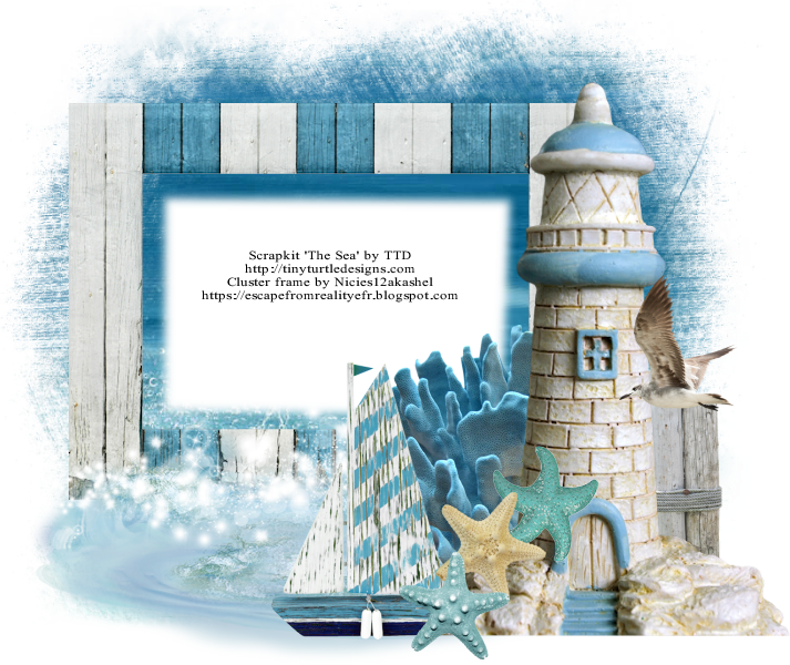 Escape From Reality Blog: FTU Summer Cluster Frames "The Sea"