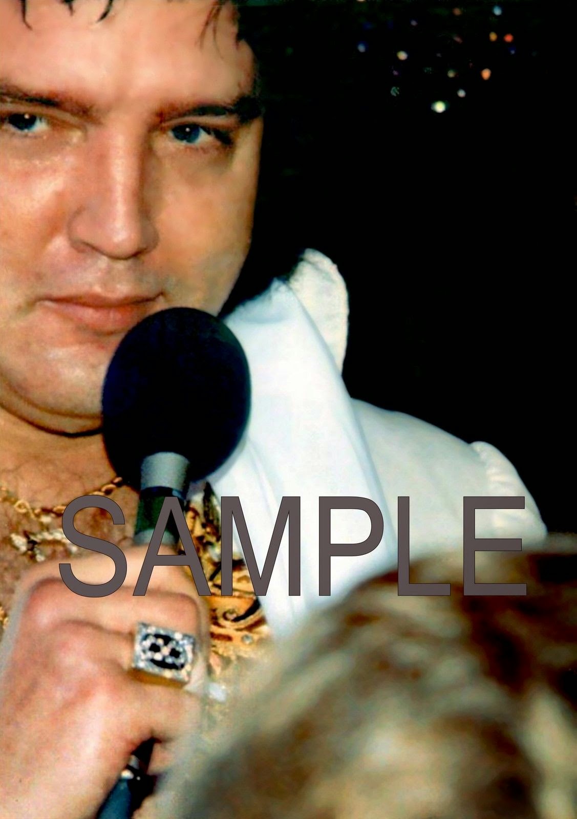 ELVIS MEMORIES : ELVIS PRESLEY 12X8 CANDID photo Indianapolis 26th 06 1977