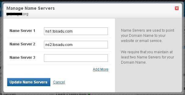 Tutorial Mengganti Name Server (ns) | Tosadu Blog