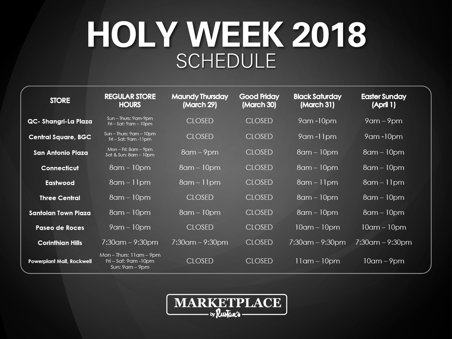 Manila Shopper: Mall Hours, Supermarkets, Theme Parks & some Restos ...