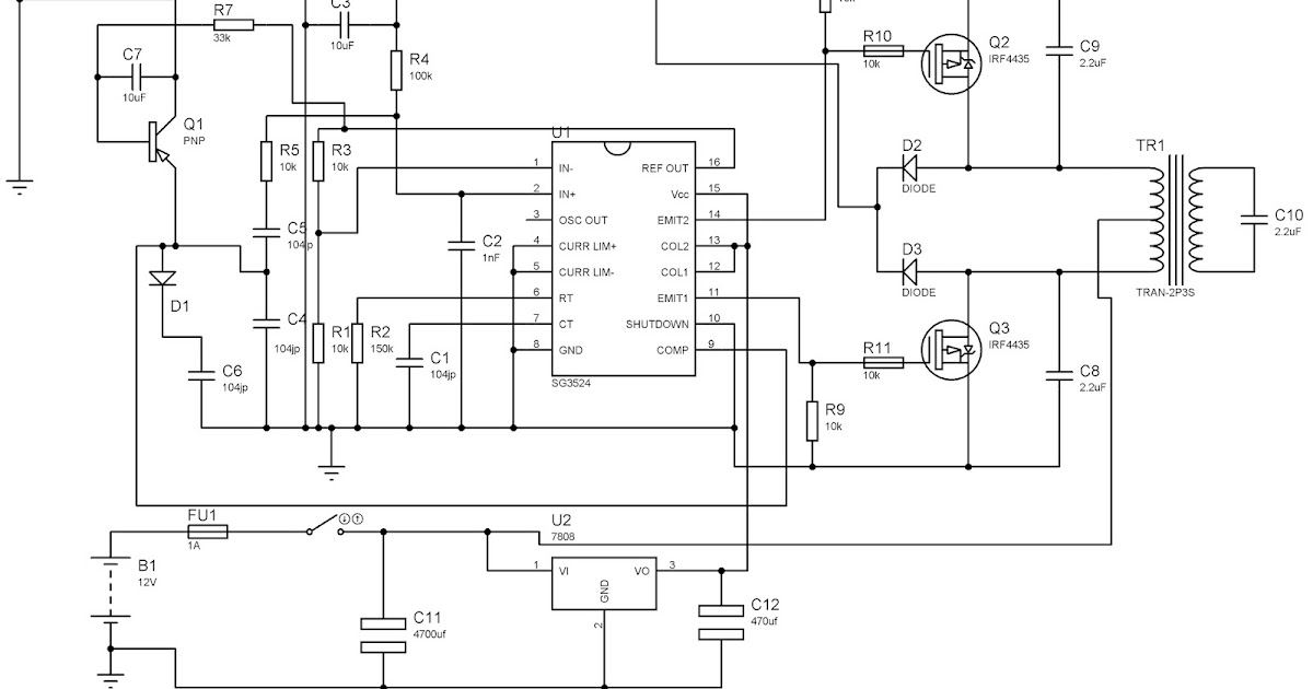 sinewave inverter circuit SG3524(PWM) - sl technological sevices