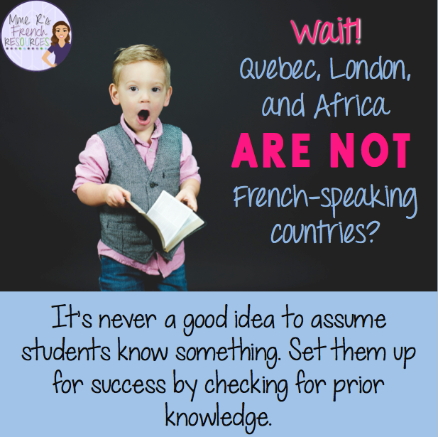 First day of French class - Mme R's French Resources