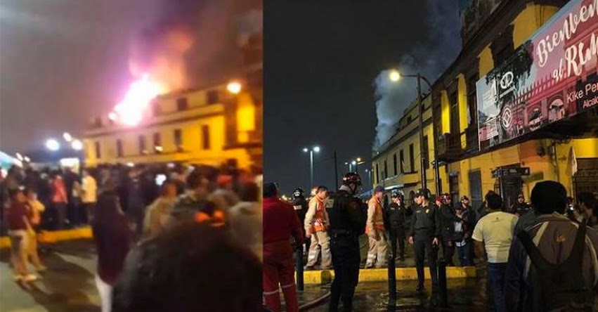 INCENDIO EN EL CENTRO DE LIMA: Fuego se registra cerca al Palacio de ...
