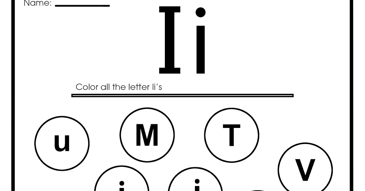 English for Kids Step by Step: Letter I Worksheets, Flash Cards ...