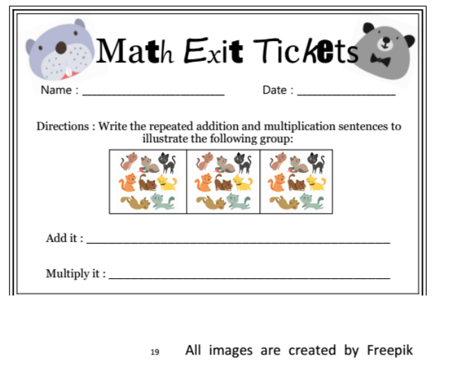 ILoveTeaching: Multiplication Strategies Exit Tickets