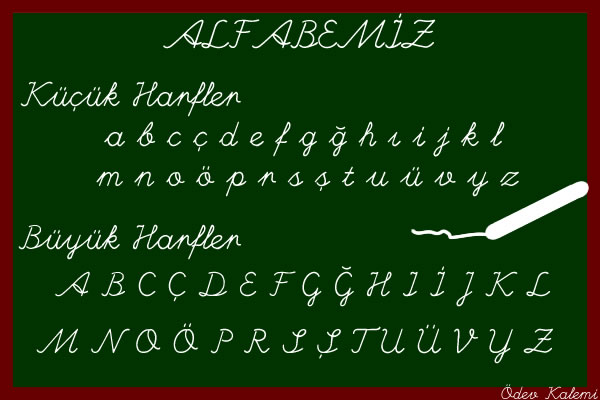 Harf Bilgisi 1. Sinif Türkçe Dersi - Ödev Kalemi