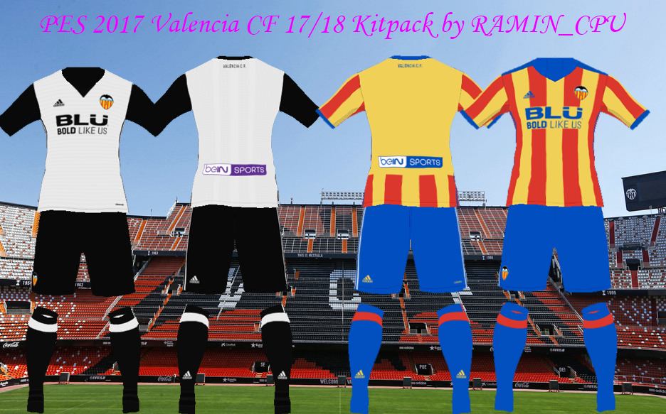pes-modif: PES 2017 Valencia CF 2017-18 Kit Pack by Ramin_CPU