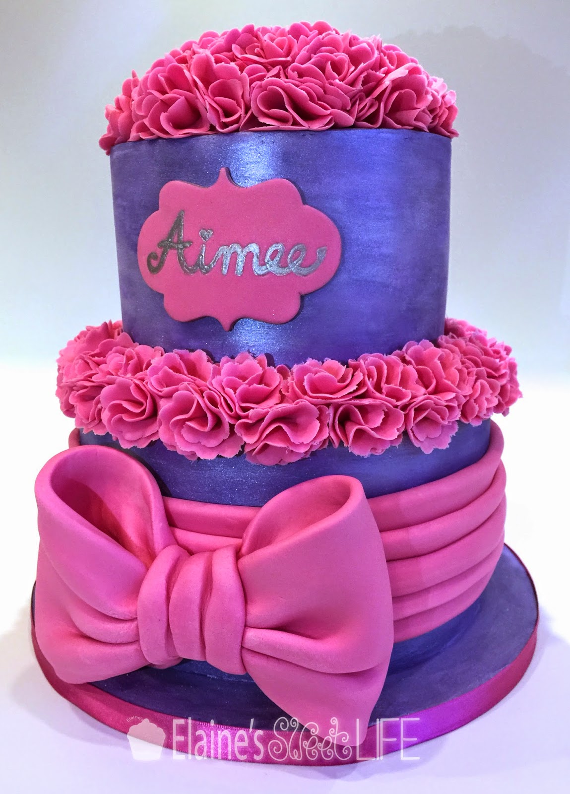 Elaine's Sweet Life: Pink and Purple Girly Cake
