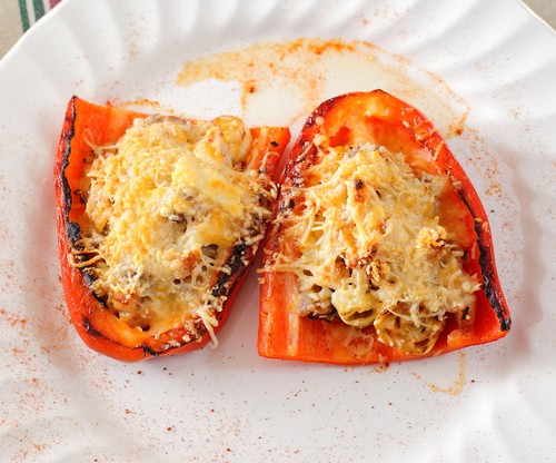 gastroaragón: LA RECETA. Pimiento morrón relleno a la parrilla