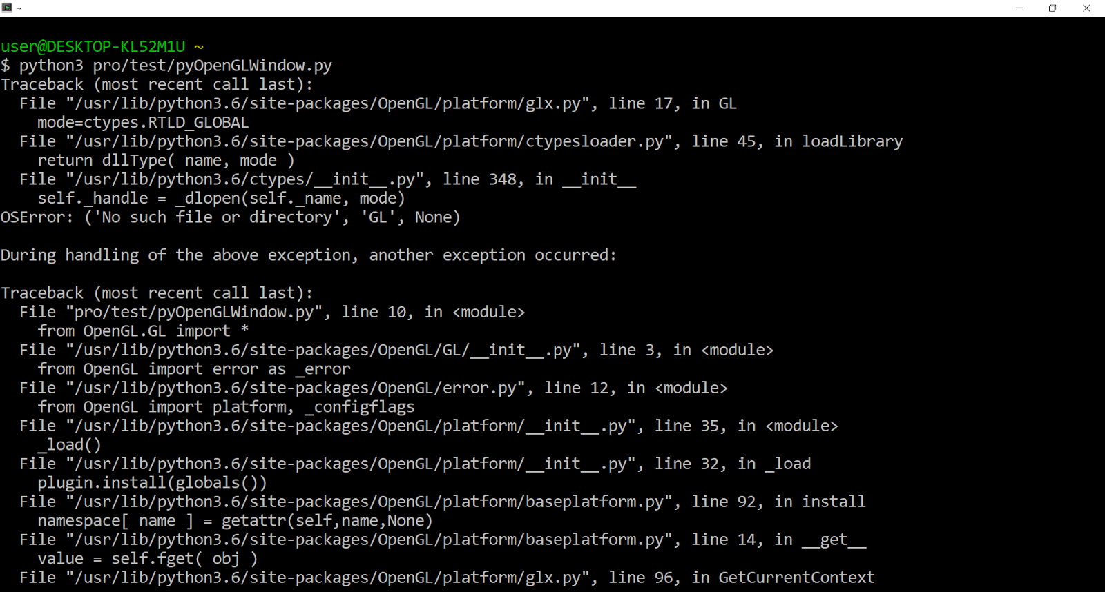 記錄用: 106.07.05 使用python3執行PyOpenGL