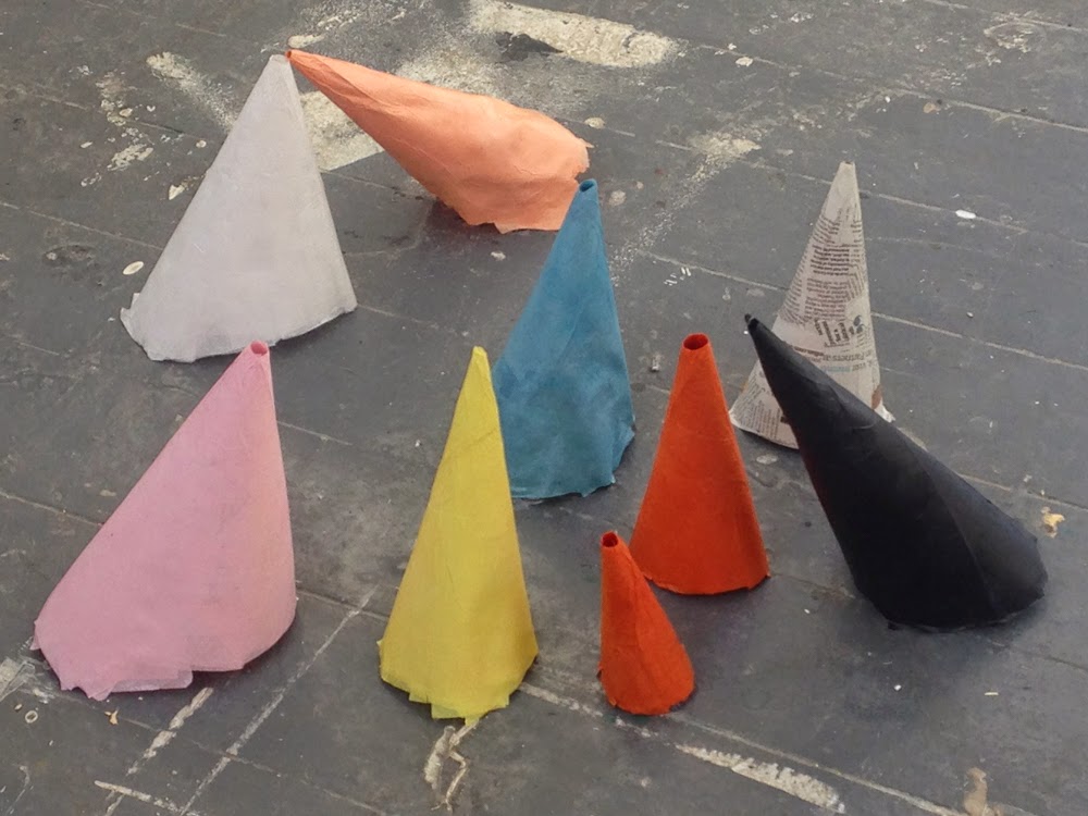 Helen Shaddock: Tissue paper cones