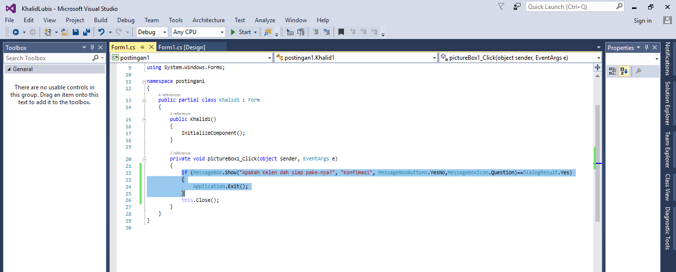 Flat Design WinForm C#/VB.Net Menggunakan Visual Studio - Pemuda Teknologi