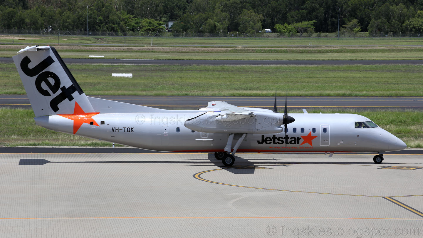 Far North Queensland Skies: Jetstar NZ Regional Dash 8 Q300 VH-TQK returns