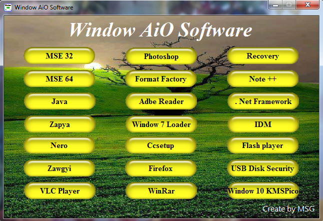 Window AIO Software ~ aungbobooo