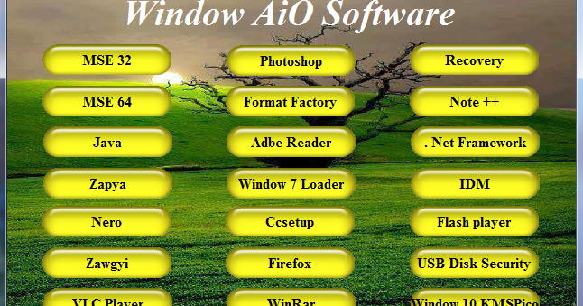 Window AIO Software ~ aungbobooo
