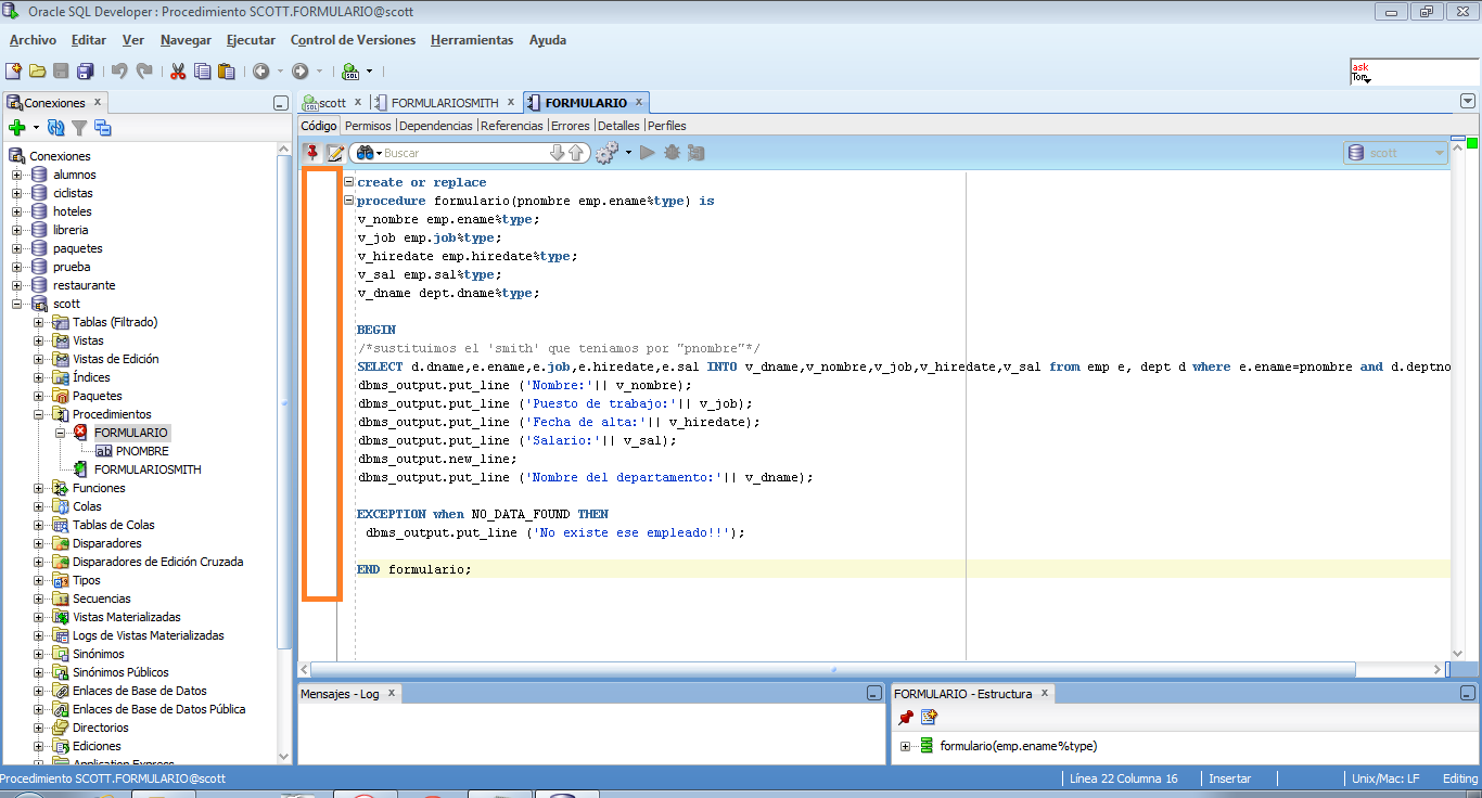 Mostrar el numero de linea en Oracle SQL developer ~ Linux. informático ...