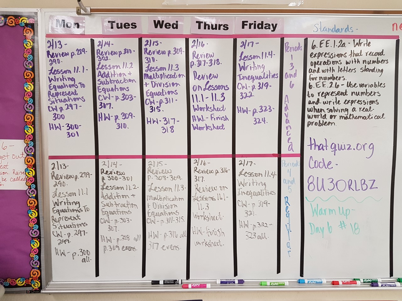 Mrs. Negron 6th Grade Math Class: Agenda for the week of 2/13 - 2/17/2017
