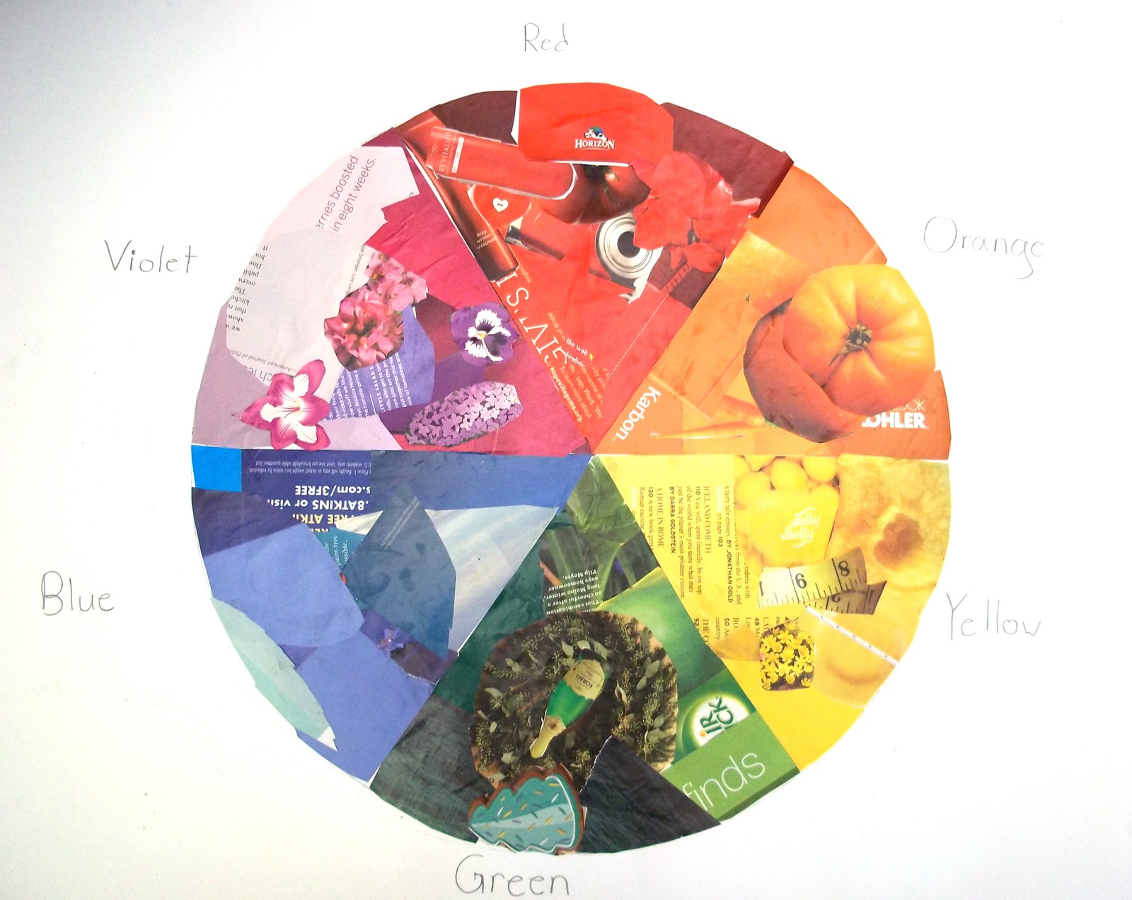Monument Valley Regional Middle School Art Class: Color Wheel Collage ...