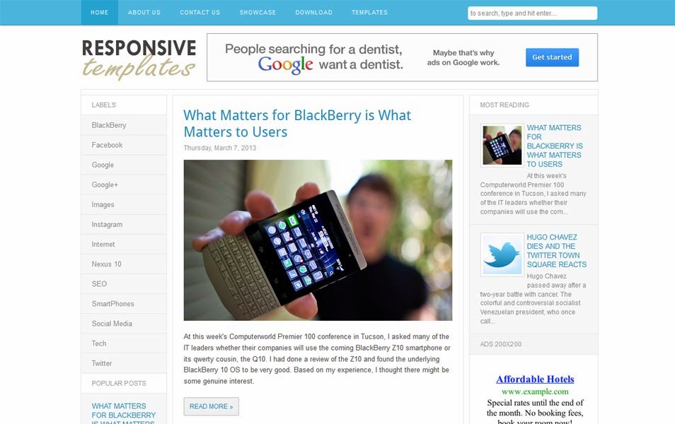 Responsive Templates For Blogger | Blogger Templates: 10 best free ...