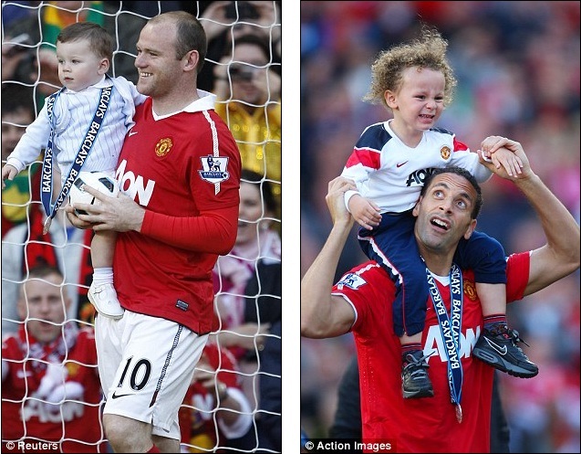 Record-breaking Ryan Giggs leads celebrations with his family as ...