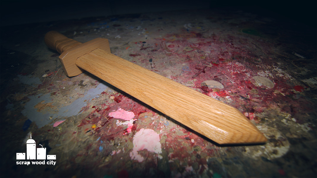 scrap wood city: How to make a wooden toy sword