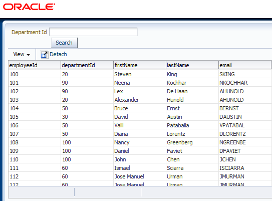 Unwinding ADF: Bean Data Control - Create Simple Search Form