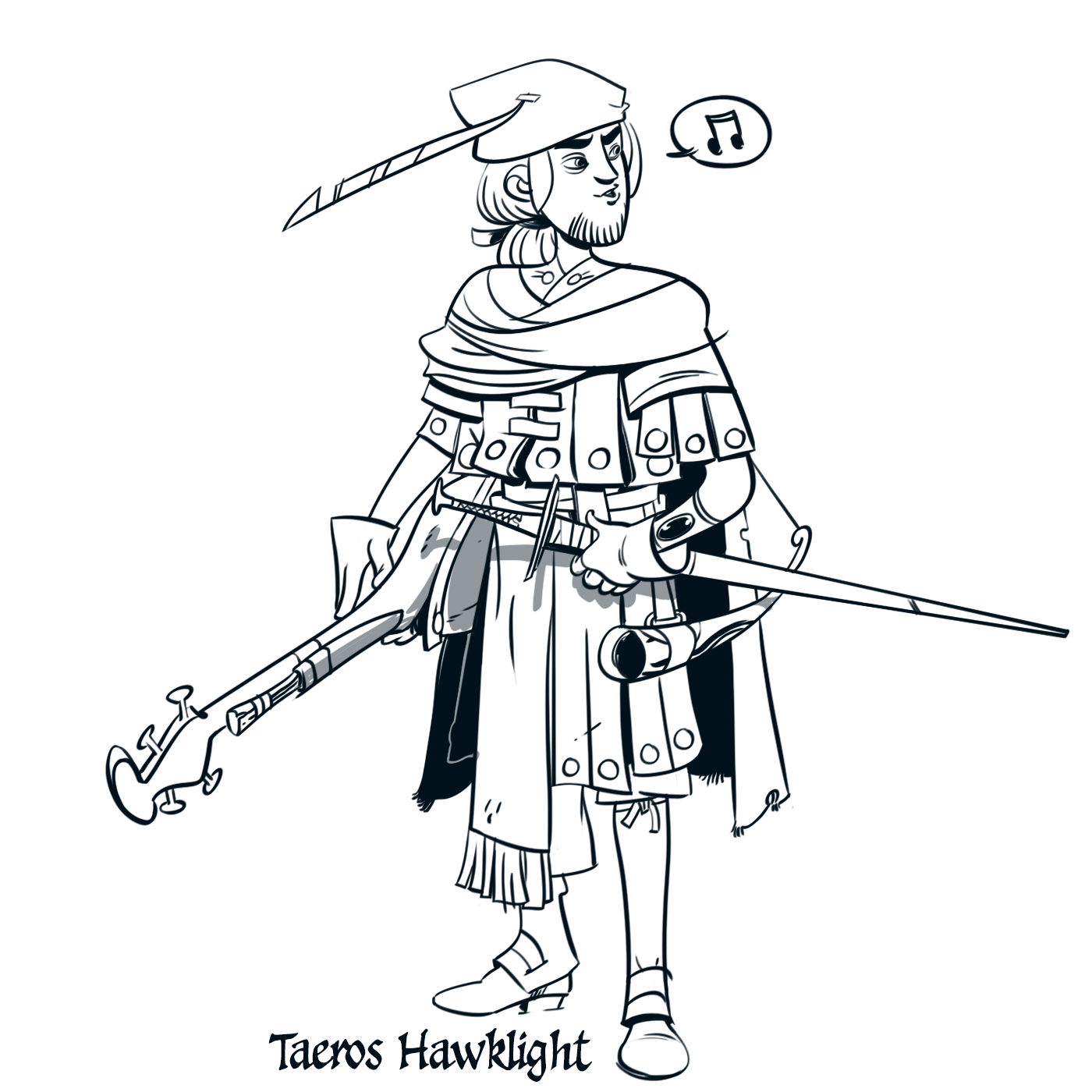Rick Lacy: Character Design: Pathfinder: Bard: 02