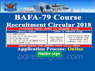 Bangladesh Air Force BAFA-79 Course Cadet Recruitment Circular 2018 ...