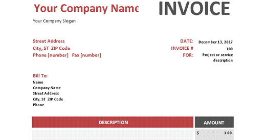 Invoice that calculates total Download ~ I m Saif Ali