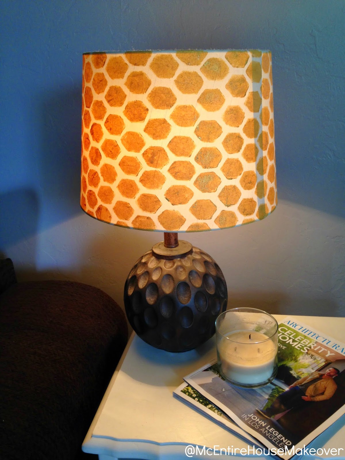 McEntire House Makeover: Potato Stamp Lamp Shade