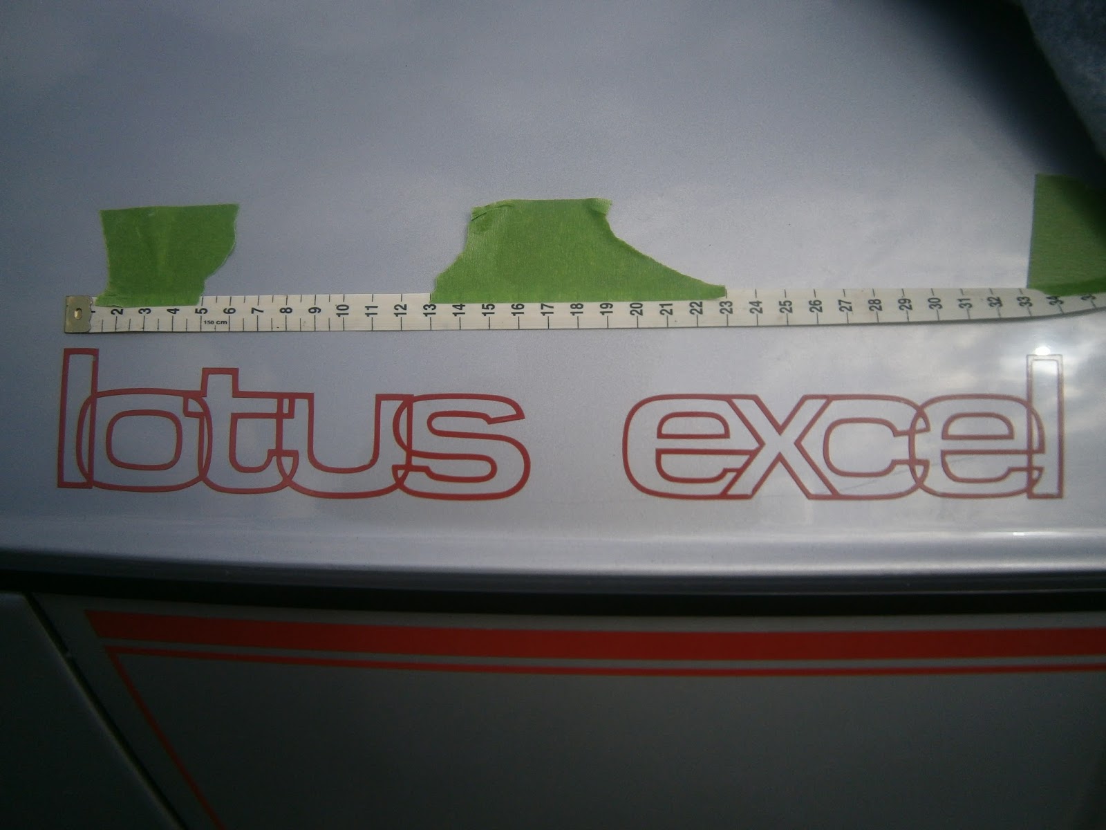 Lotus Excel Restoration: Decals logos and stripes