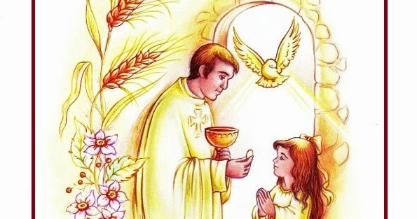 El Rincón de las Melli: DIBUJO EN COLOR: Recibiendo la Comunión