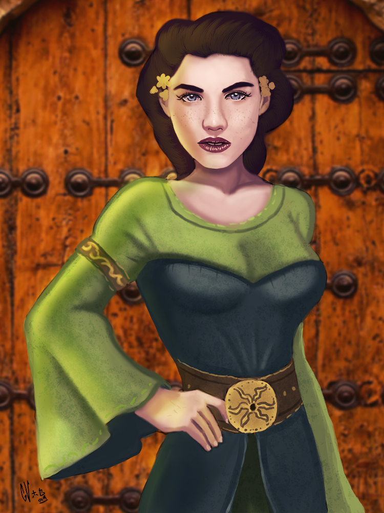 Vandrake's Drawings: Medieval girl y Elfa