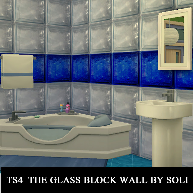 Soli Sims 3 Blog: TS4. Стеклянные блоки для стен / The Glass Block Wall